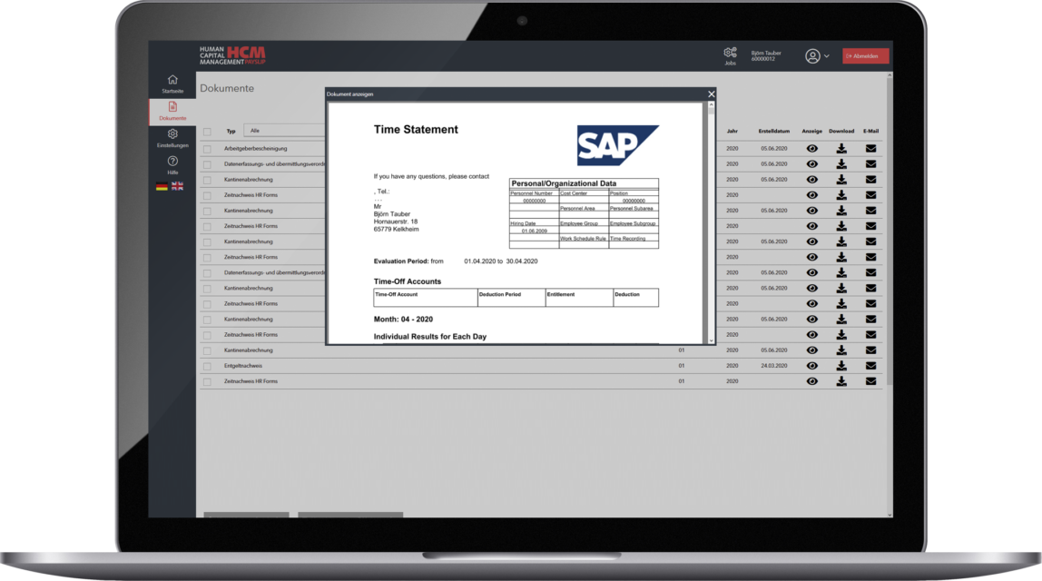 SAP for HR management
