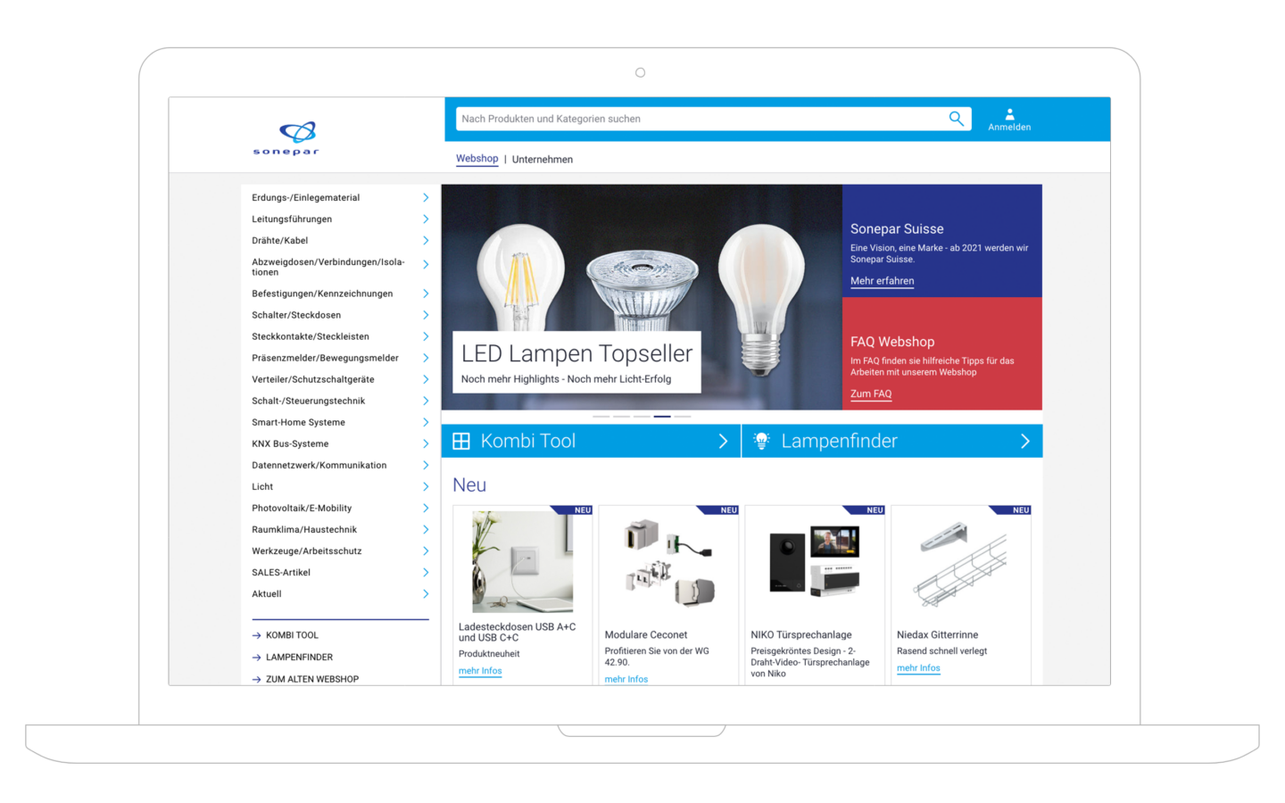 B2B platform for Sonepar Suisse